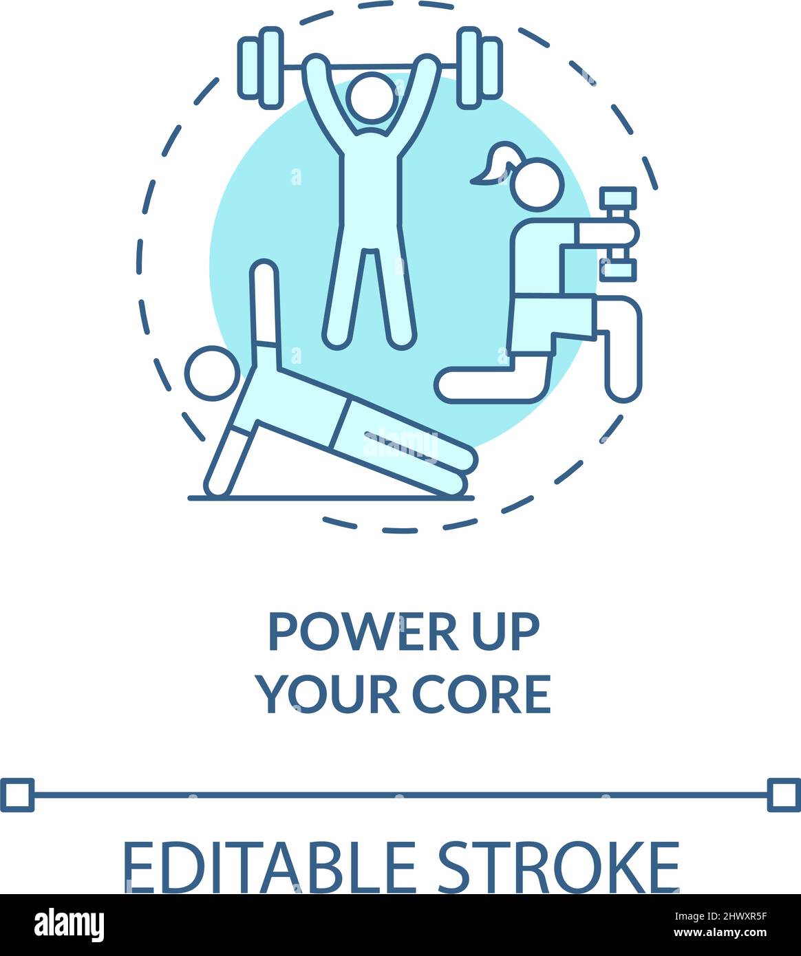Power up your core turquoise concept icon Stock Vector Image & Art - Alamy