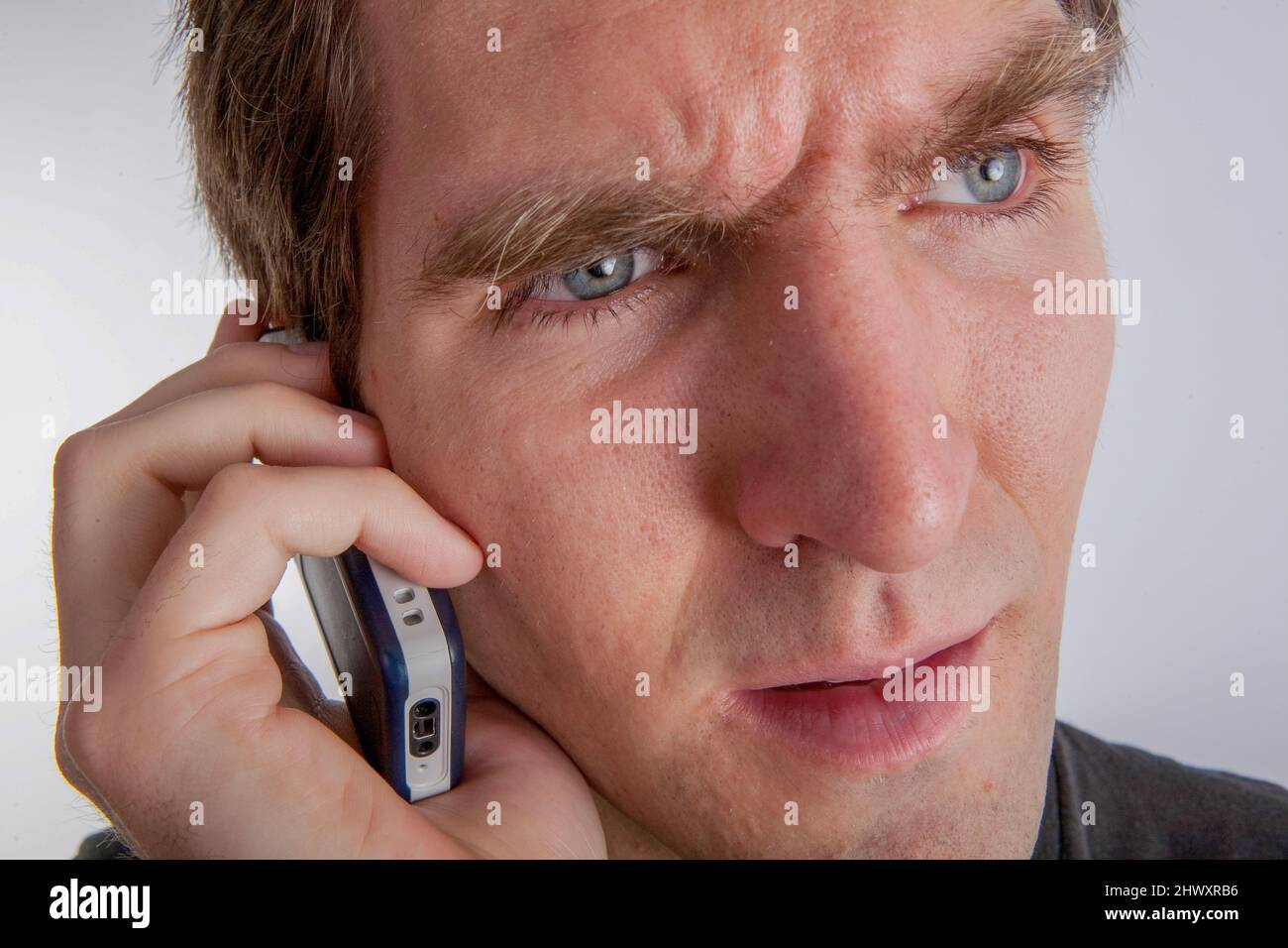 Man using a mobile phone -(MODEL RELEASED Stock Photo - Alamy