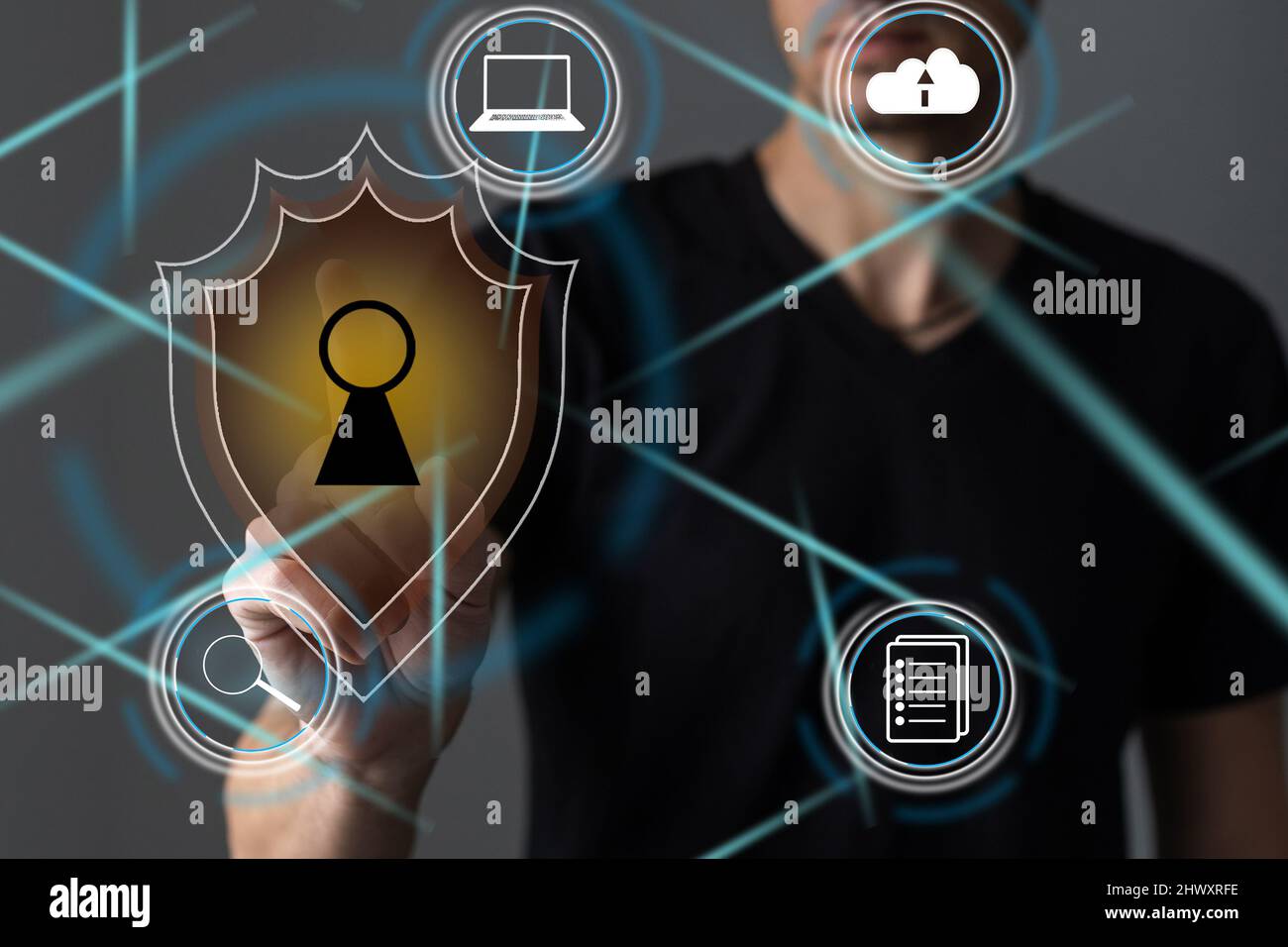 Data Security system Shield Protection Verification Stock Photo - Alamy