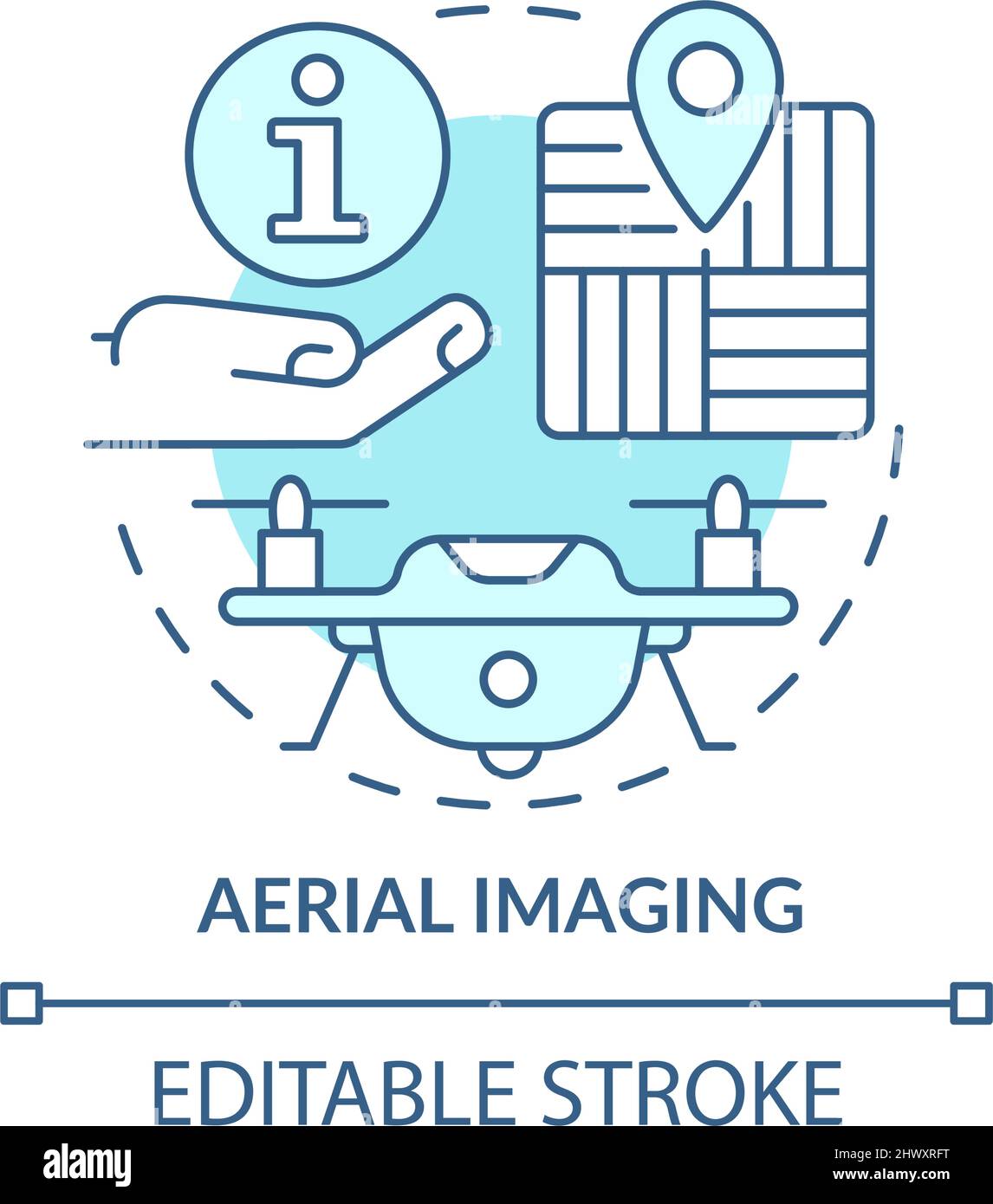 Aerial imaging turquoise concept icon Stock Vector Image & Art - Alamy