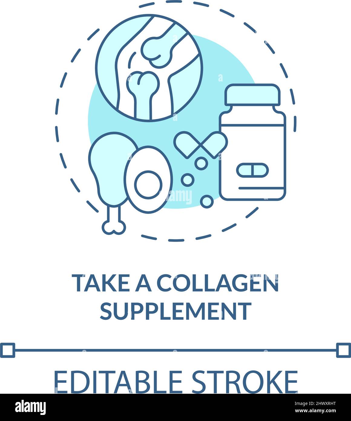 Collagen supplement Stock Vector Images - Alamy