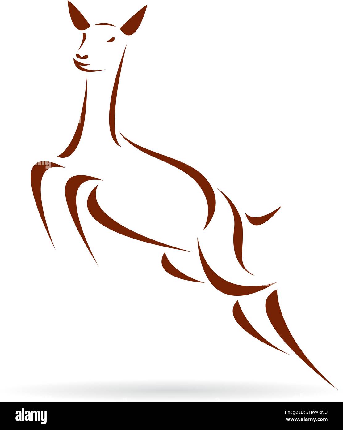 Vector illustration of deer symbol - tattoo. Easy editable layered ...