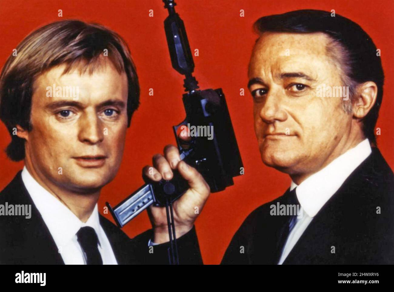 THE MAN FROM U.N.C.L.E. MGM TV series 1964-68 with Robert Vaughn at right and David McCallum ...