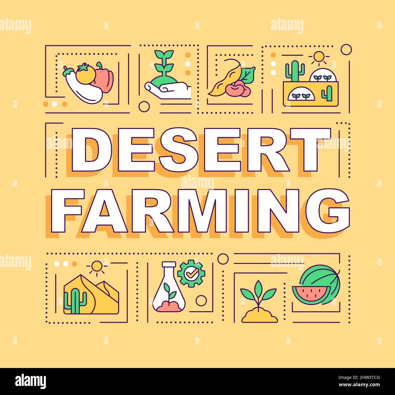 Desert farming word concepts yellow banner Stock Vector Image & Art - Alamy Desert farming word concepts yellow banner Stock Vector Image & Art - Alamy