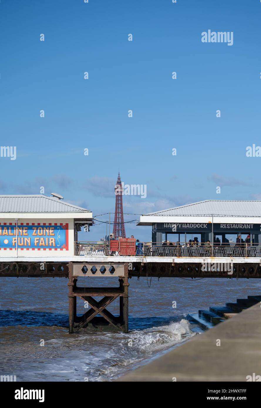 Blackpool Tower, the iconic landmark in the popular seaside resort of ...