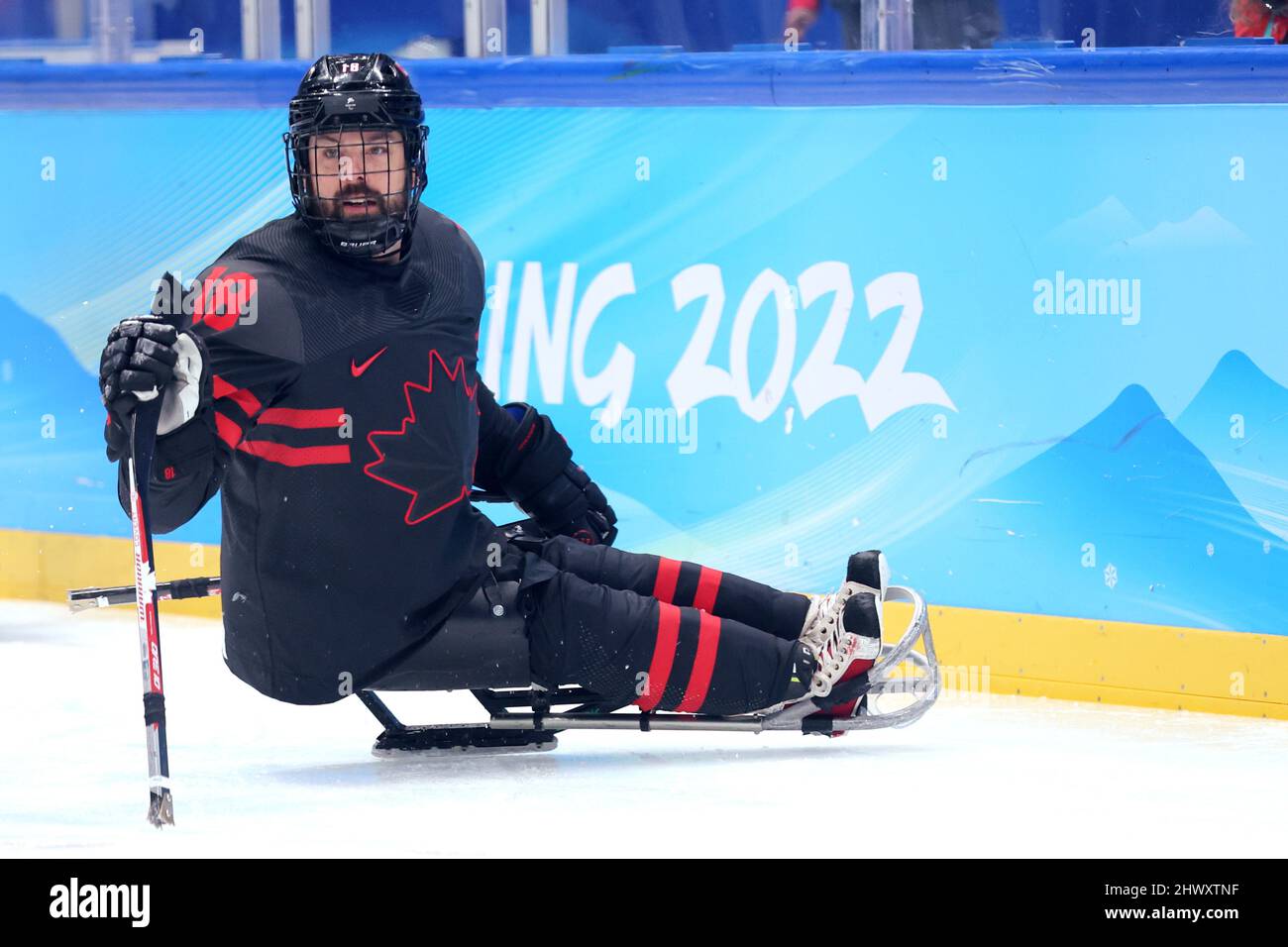 Beijing, China. 8th Mar, 2022. Billy Bridges (CAN) Para Ice Hockey ...