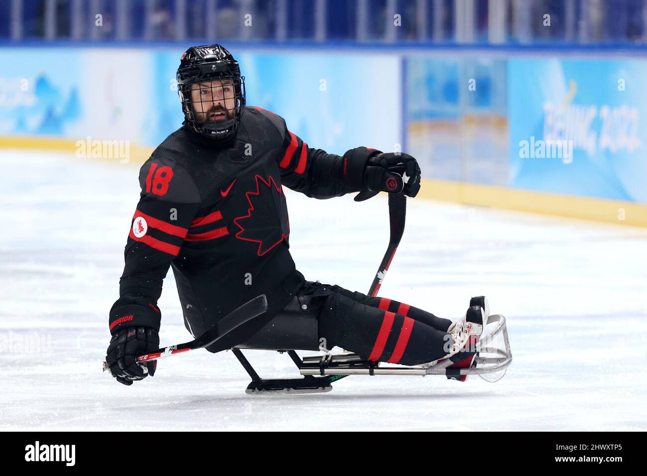 Beijing, China. 8th Mar, 2022. Billy Bridges (CAN) Para Ice Hockey ...