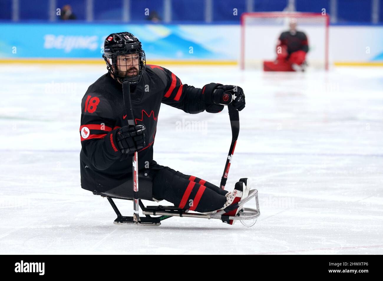 Beijing, China. 8th Mar, 2022. Billy Bridges (CAN) Para Ice Hockey ...