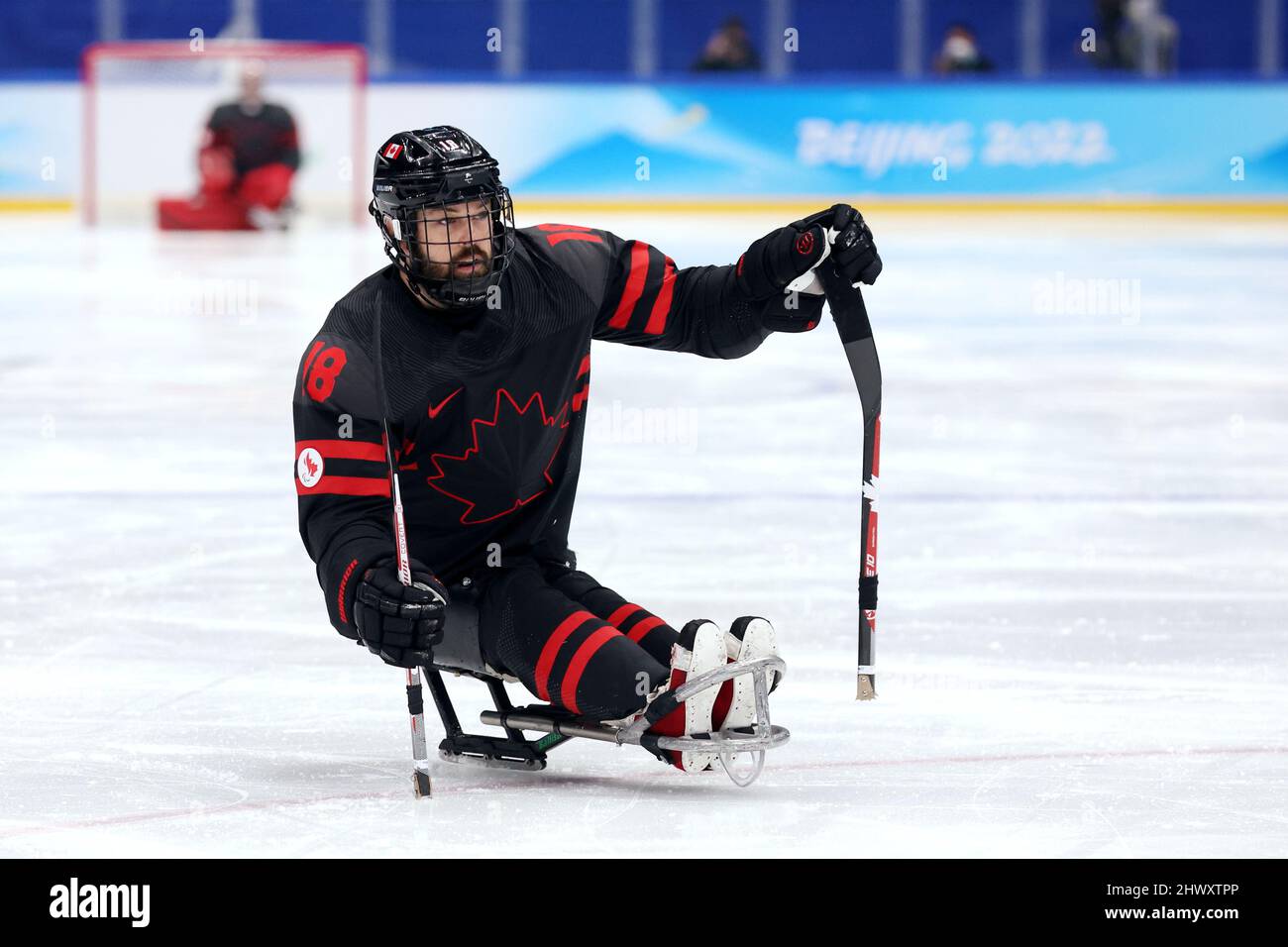 Beijing, China. 8th Mar, 2022. Billy Bridges (CAN) Para Ice Hockey ...