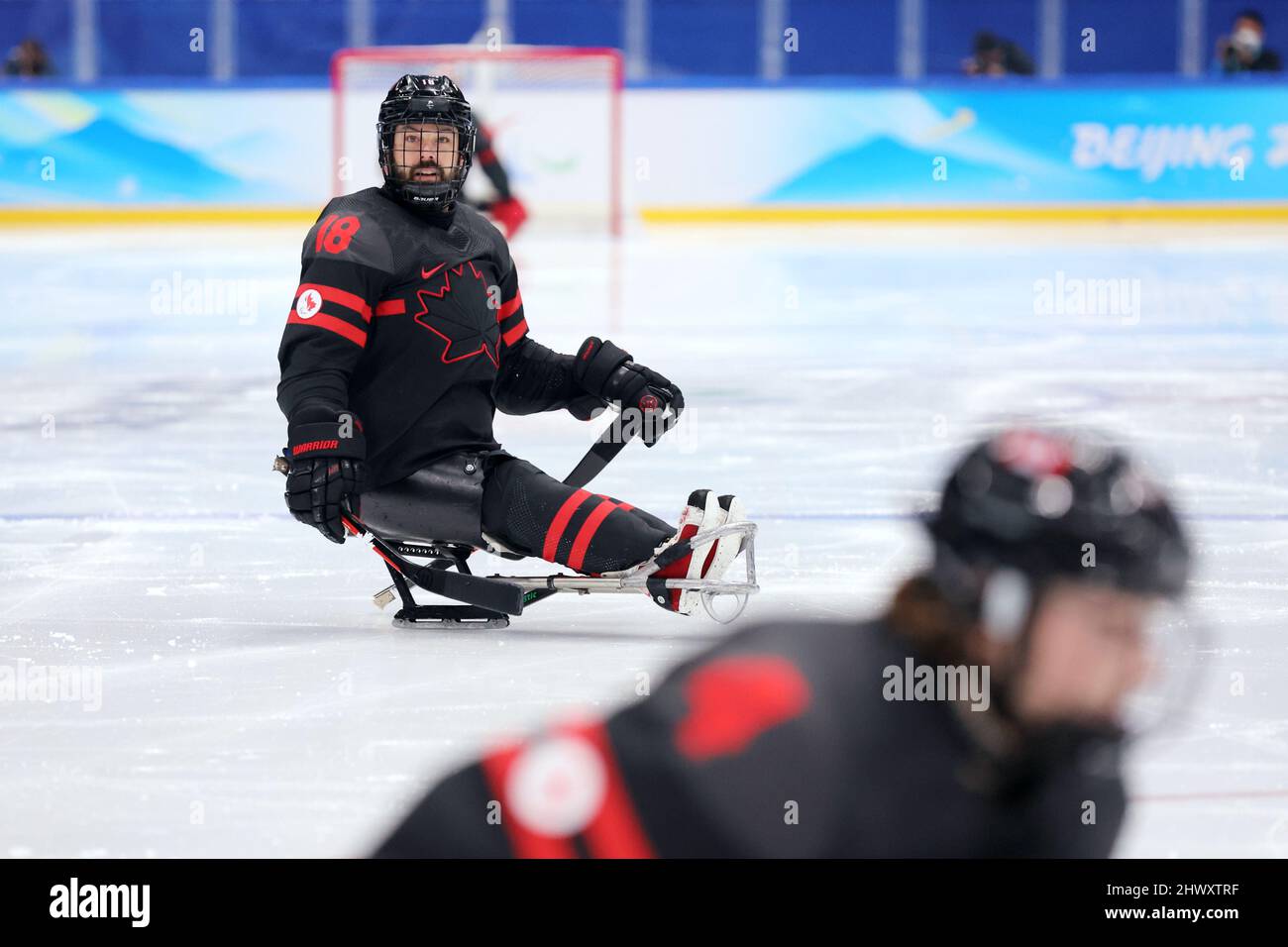 Beijing, China. 8th Mar, 2022. Billy Bridges (CAN) Para Ice Hockey ...