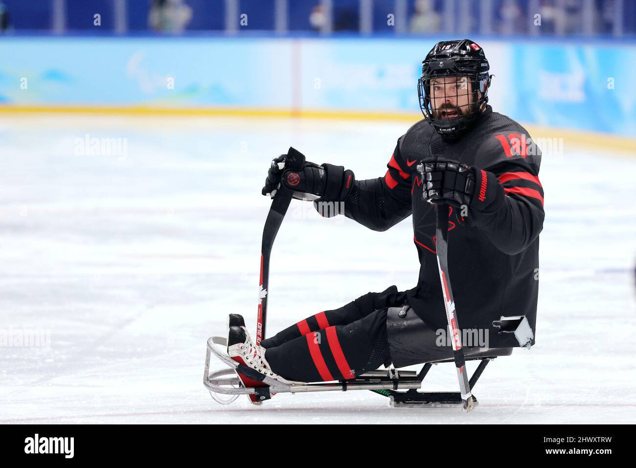 Beijing, China. 8th Mar, 2022. Billy Bridges (CAN) Para Ice Hockey ...