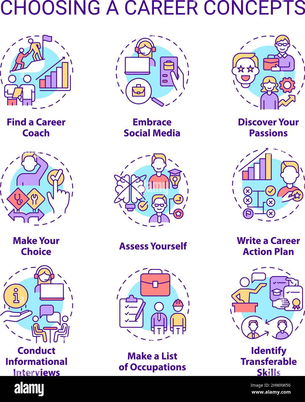 Choosing profession Stock Vector Images - Alamy