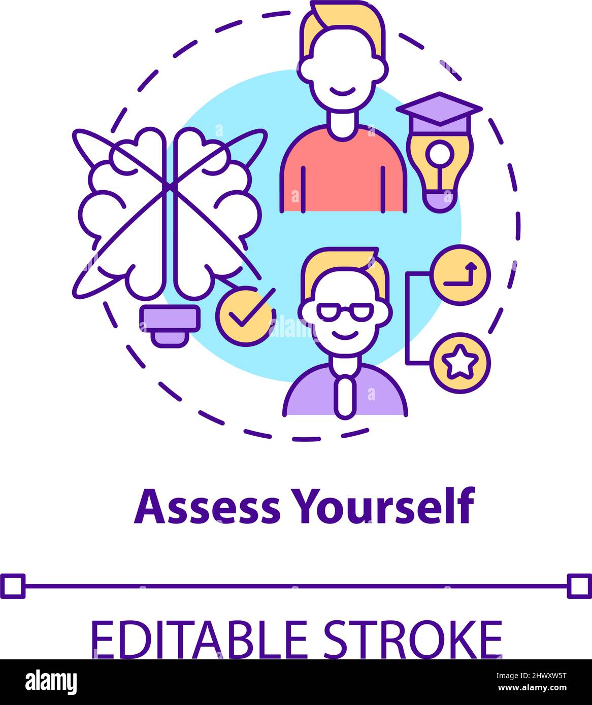 Self assessment work Stock Vector Images - Alamy