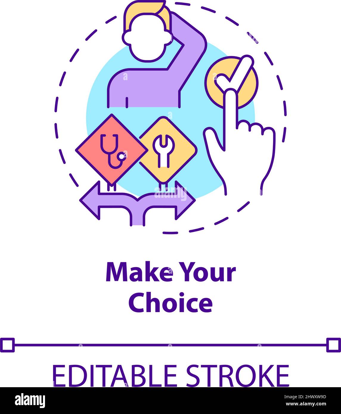 Icon preference choice Cut Out Stock Images & Pictures - Alamy