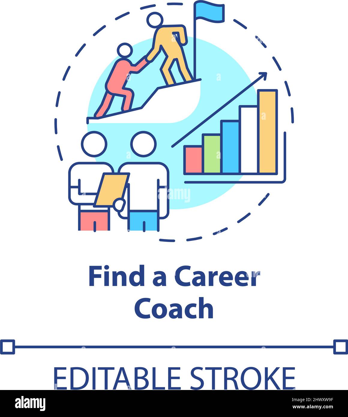 Find career coach concept icon Stock Vector Image & Art - Alamy