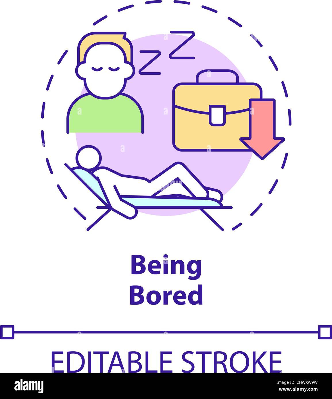 Being bored concept icon Stock Vector Image & Art - Alamy