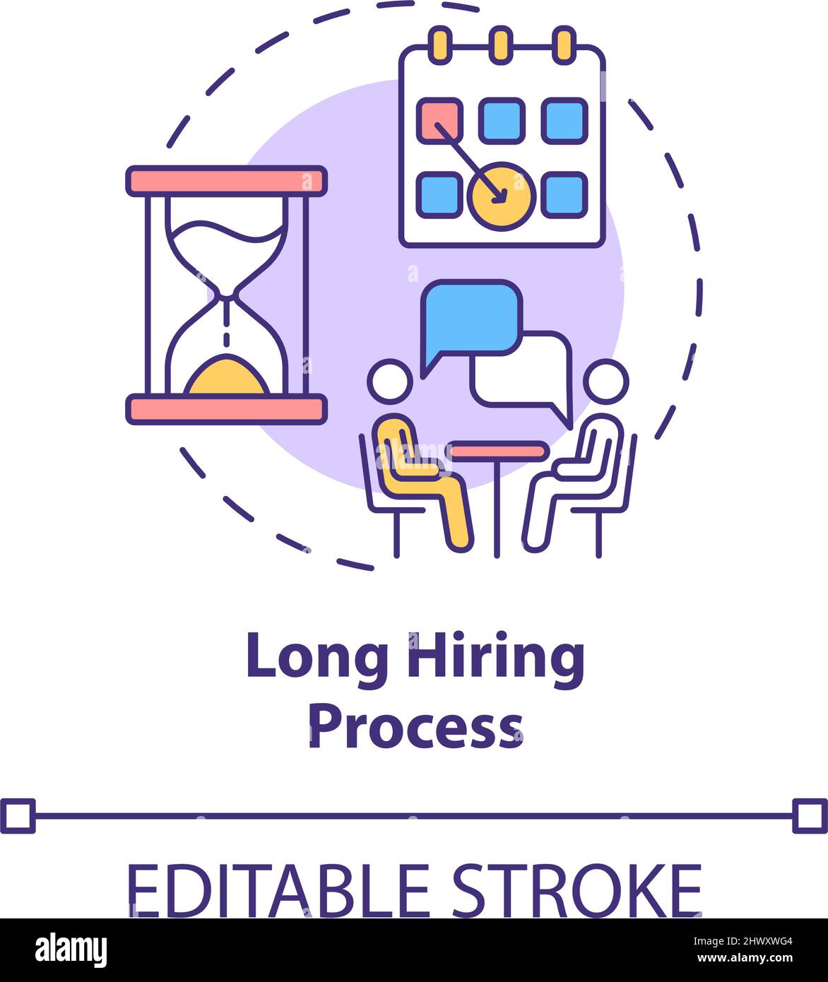 Long hiring process concept icon Stock Vector Image & Art - Alamy