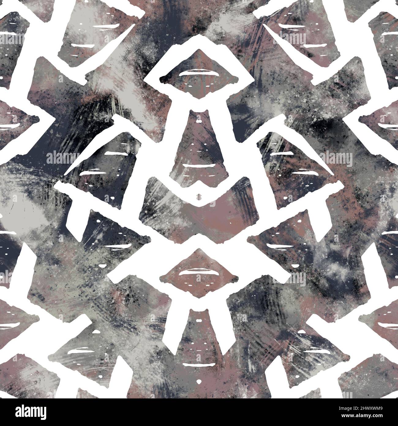 Seamless neutral and white grungy classic abstract surface pattern ...