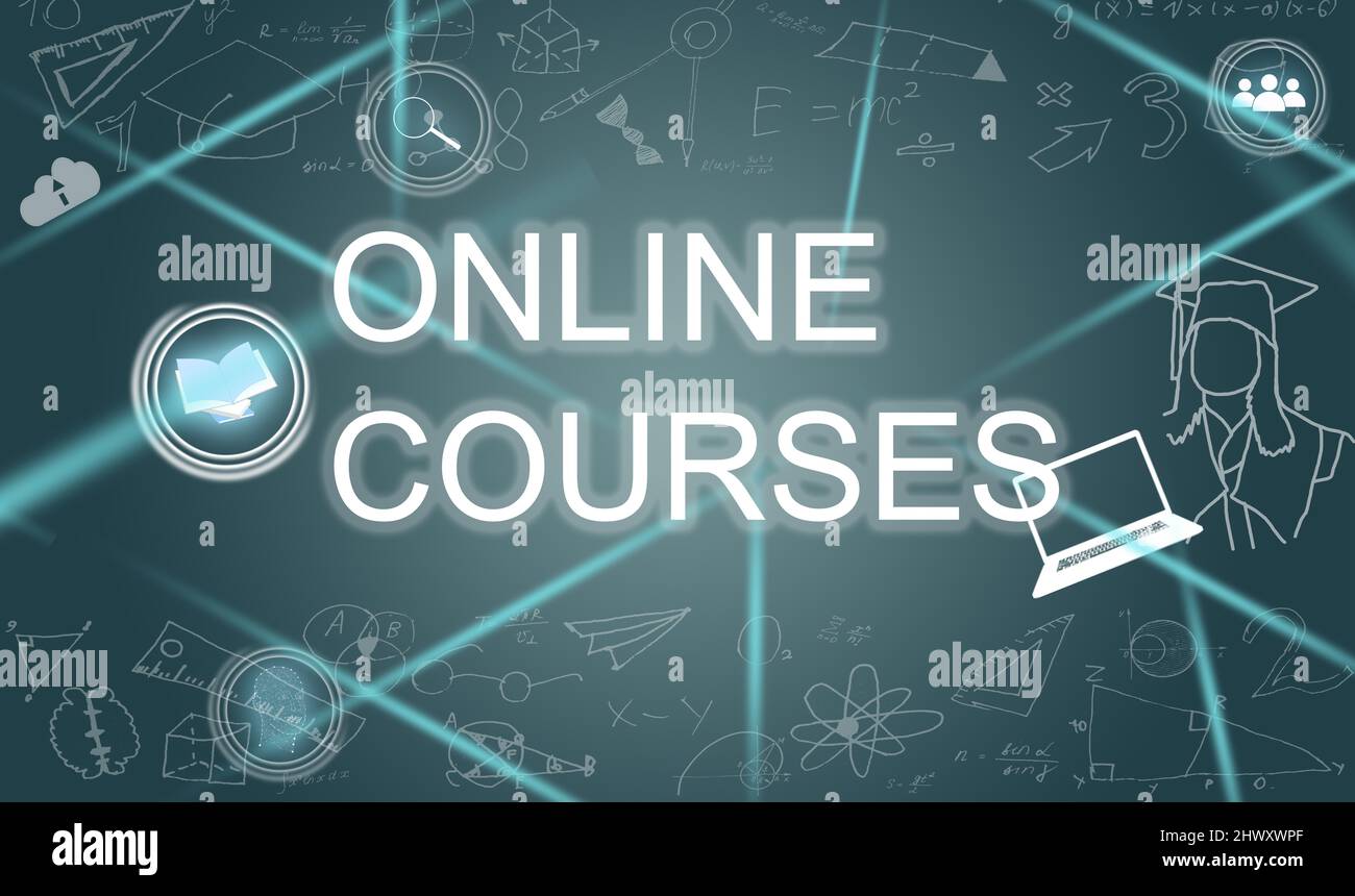 online course, e-learning. Online education Stock Photo - Alamy