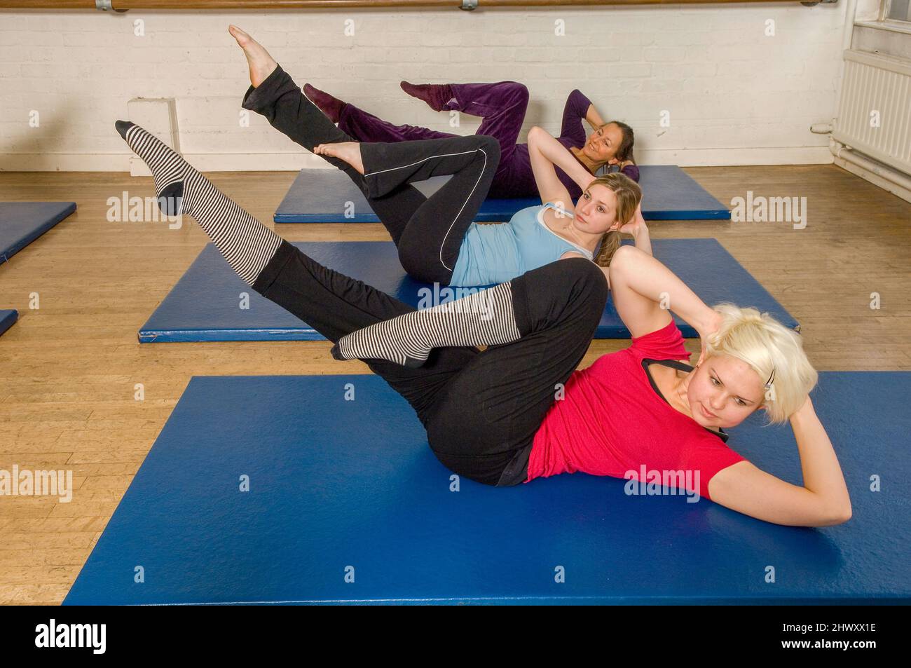An exercise class at the Body Control Centre in London practice a ...