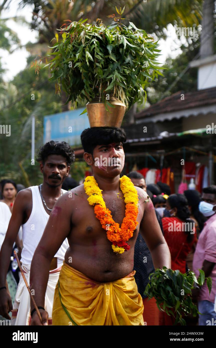 March 7, 2022, Mavelikkara, Kerala, India: Chettikulangara Bharani is a ...