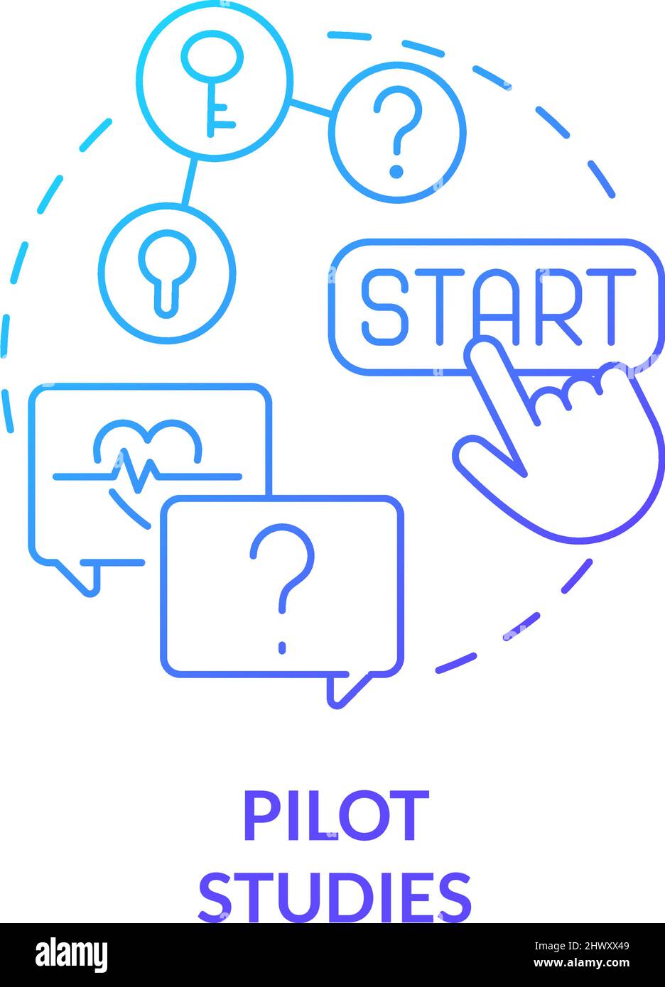 Pilot studies blue gradient concept icon Stock Vector Image & Art - Alamy