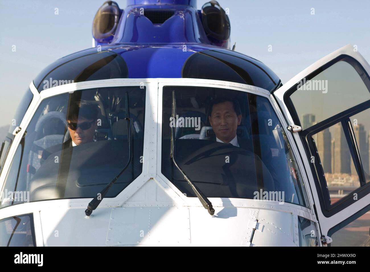 Two helicopter hi-res stock photography and images - Alamy
