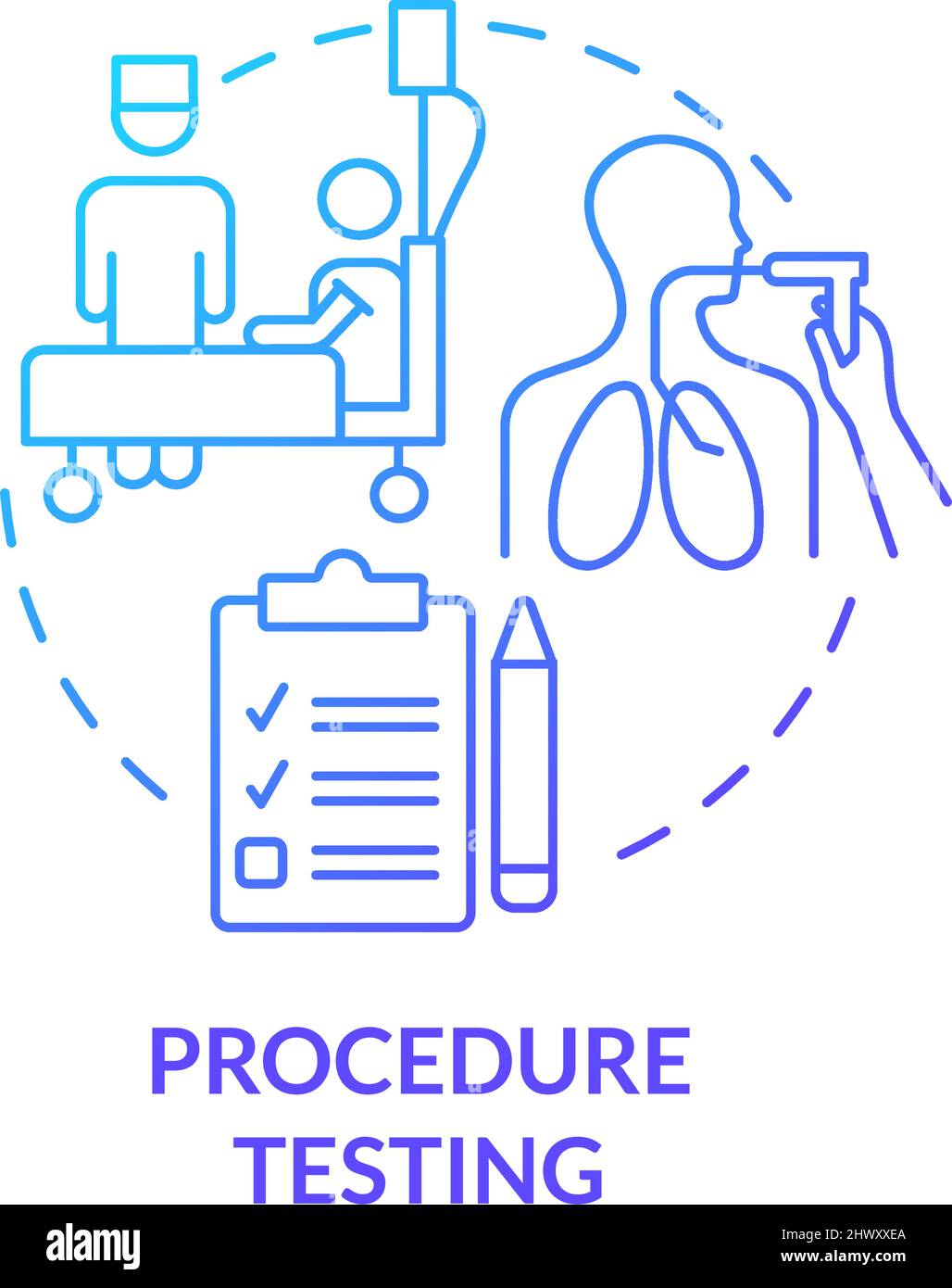 Procedure testing blue gradient concept icon Stock Vector Image & Art ...