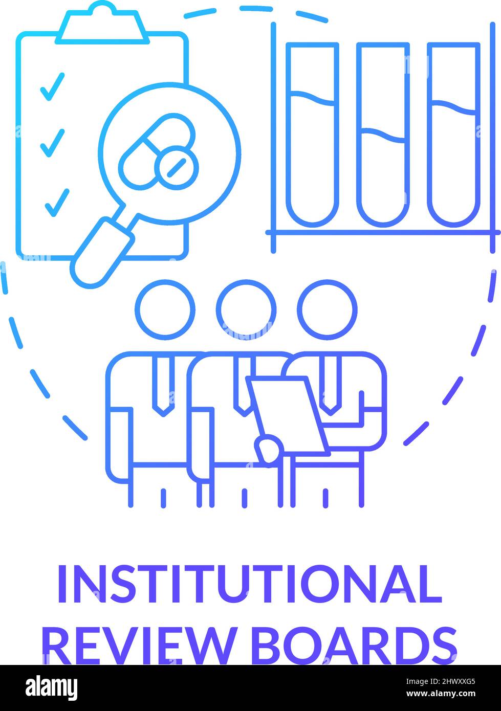Institutional review boards blue gradient concept icon Stock Vector ...
