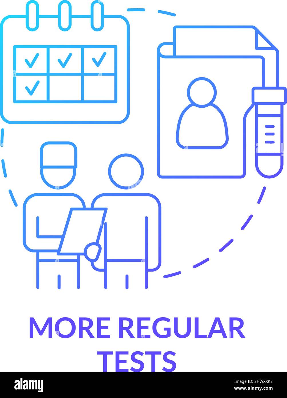 More regular tests blue gradient concept icon Stock Vector Image & Art ...