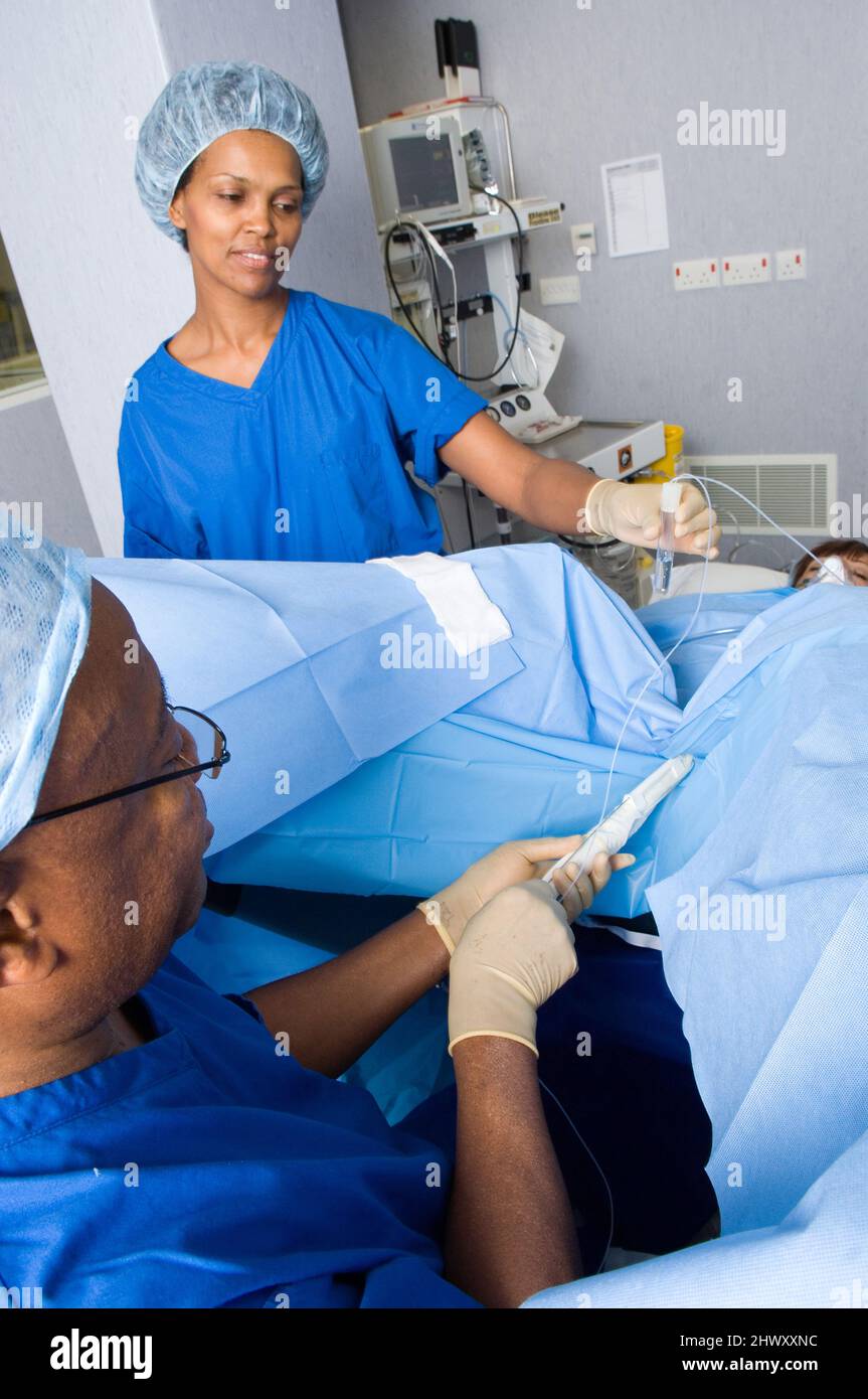 Eggs are collected from female patients during surgery, which is ...
