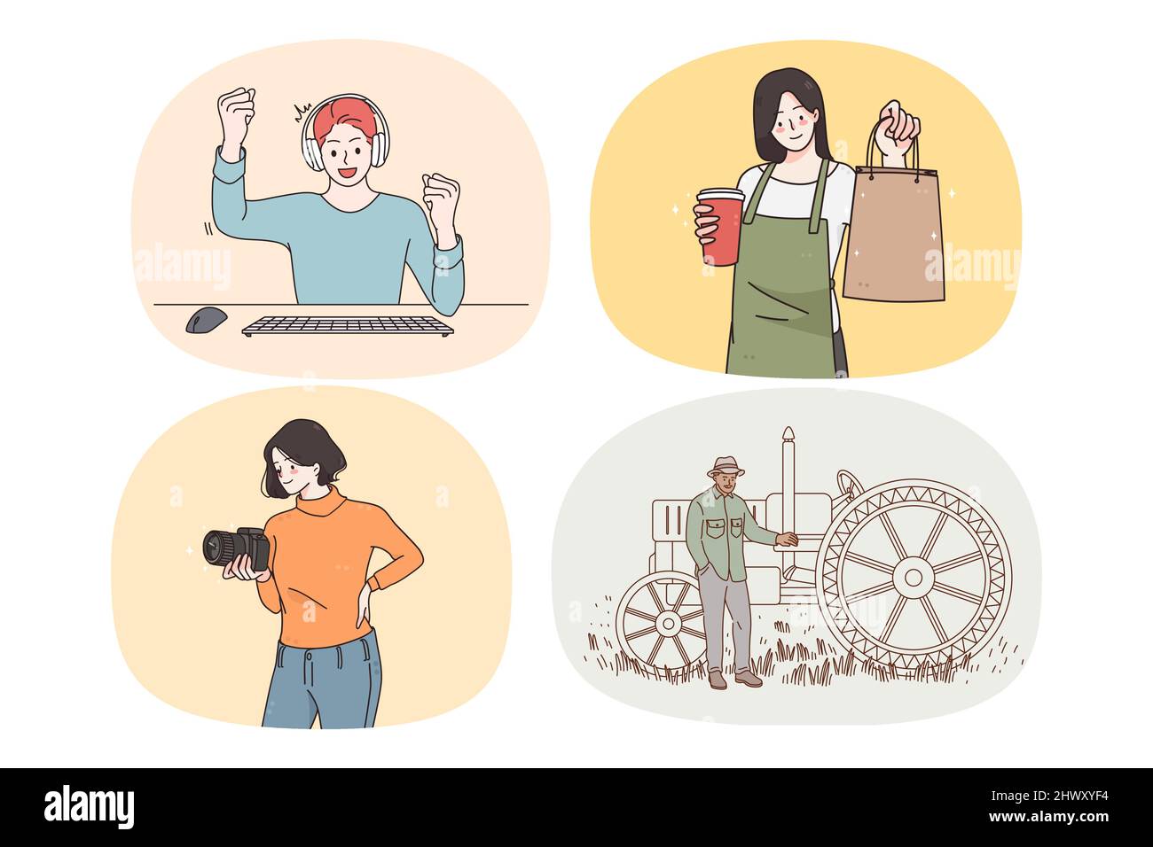 Occupations career employment recruitment Stock Vector Images - Alamy