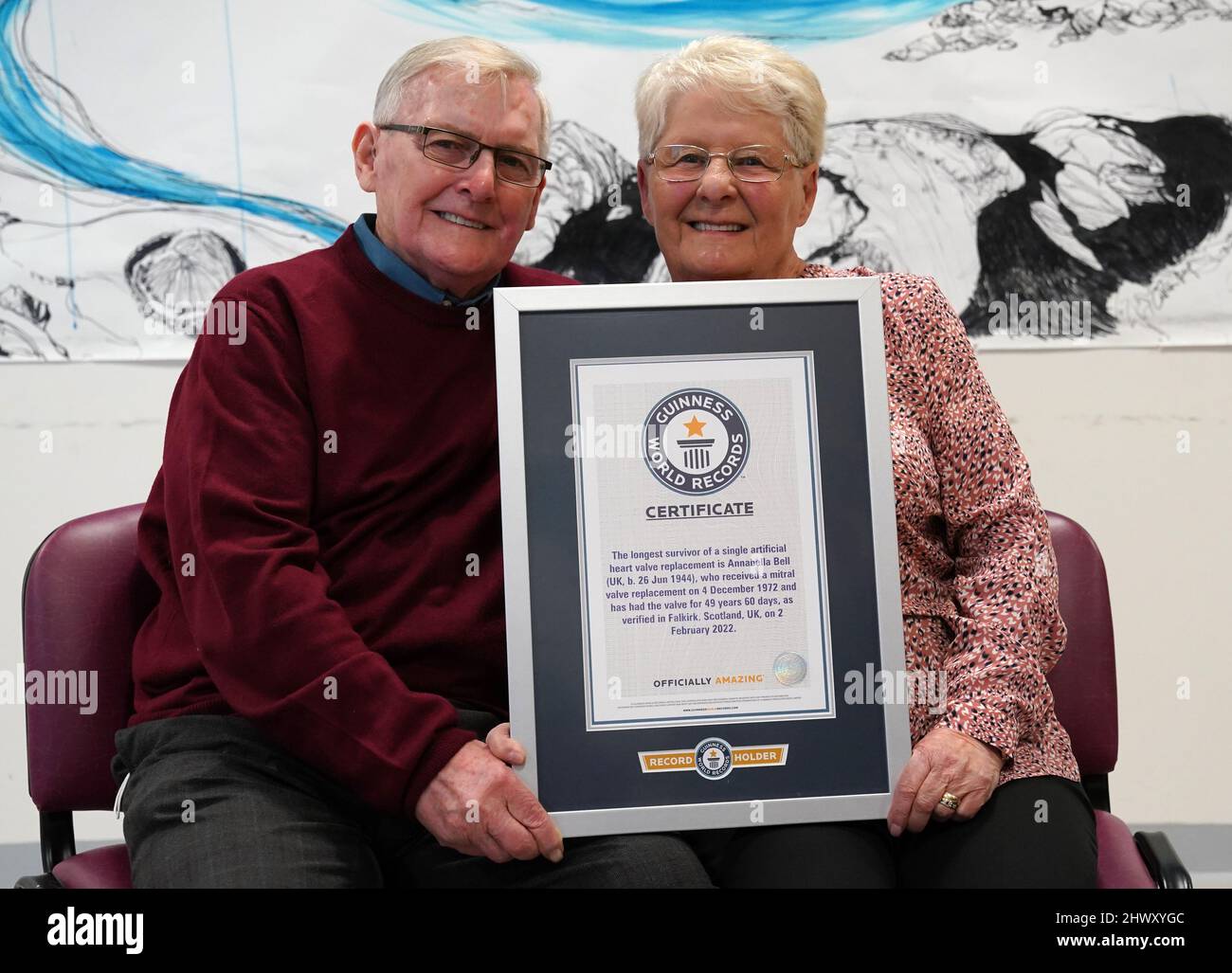 Seventy-seven-year-old Anne Bell with husband Jim after she was awarded ...
