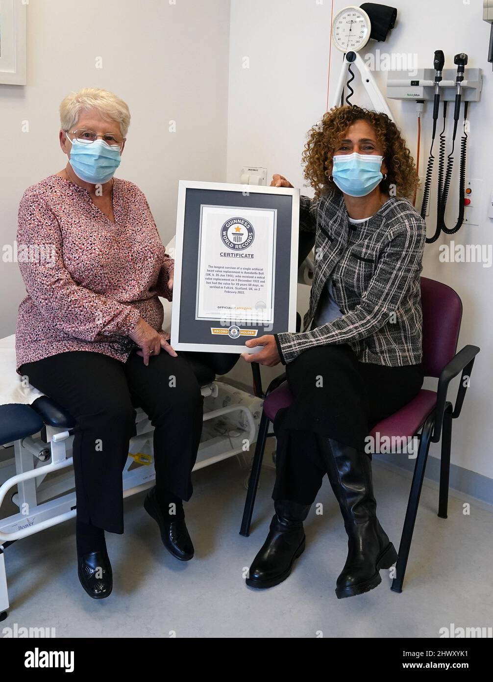 Seventy-seven-year-old Anne Bell with Dr Catherine Labinjoh Consultant ...