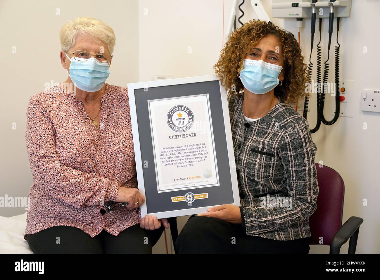 Seventy-seven-year-old Anne Bell with Dr Catherine Labinjoh Consultant ...