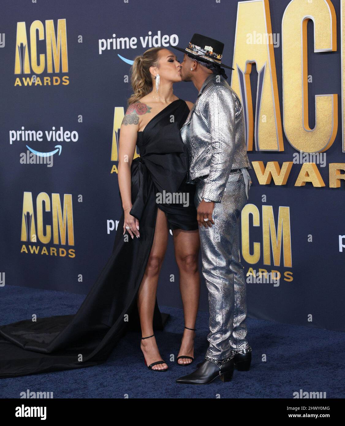 Las Vegas, NV, USA. 7th Mar, 2022. Alexis Gale, Jimmie Allen at ...