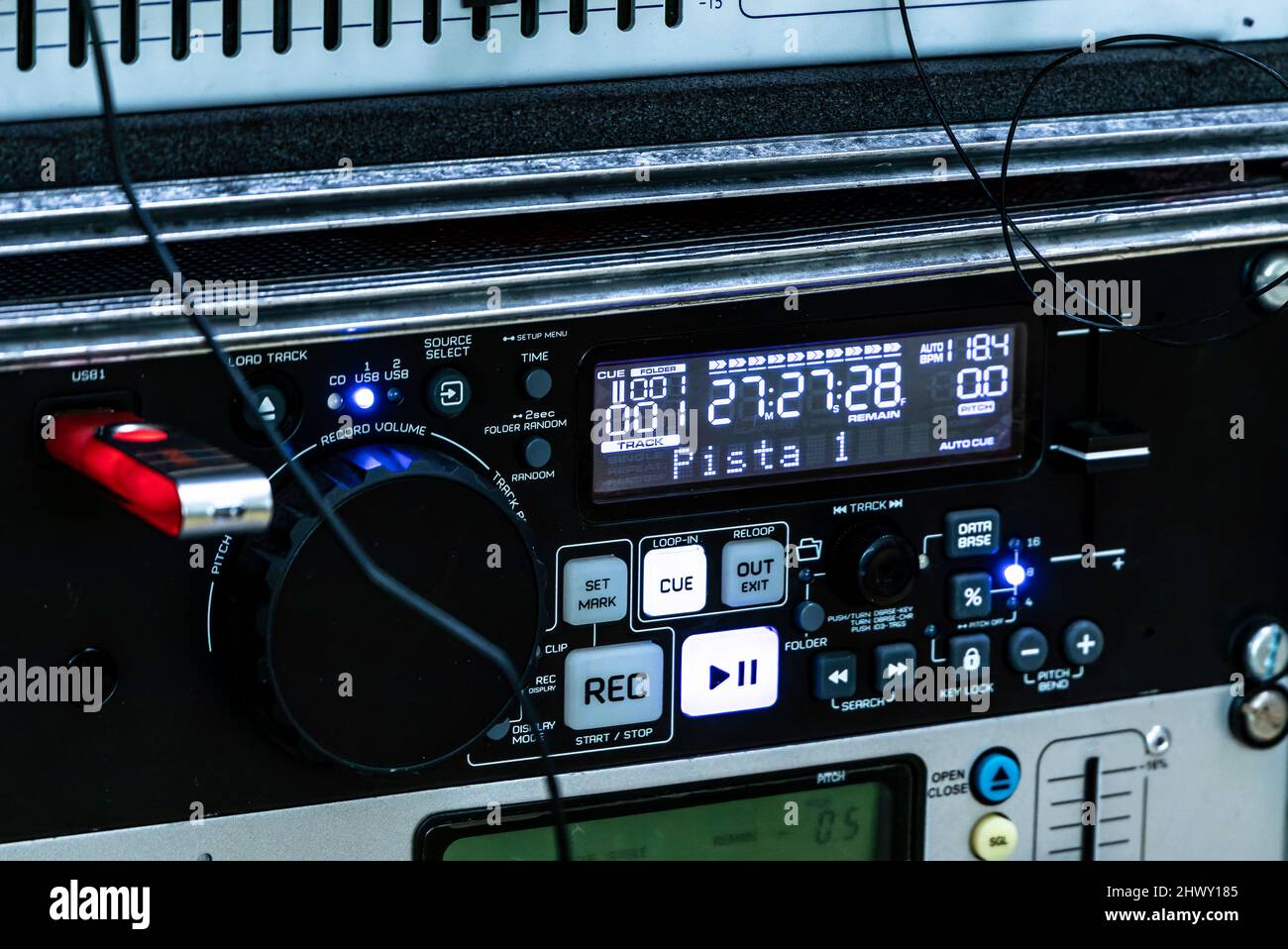 Audio and video control panel with LCD display for broadcasting ...
