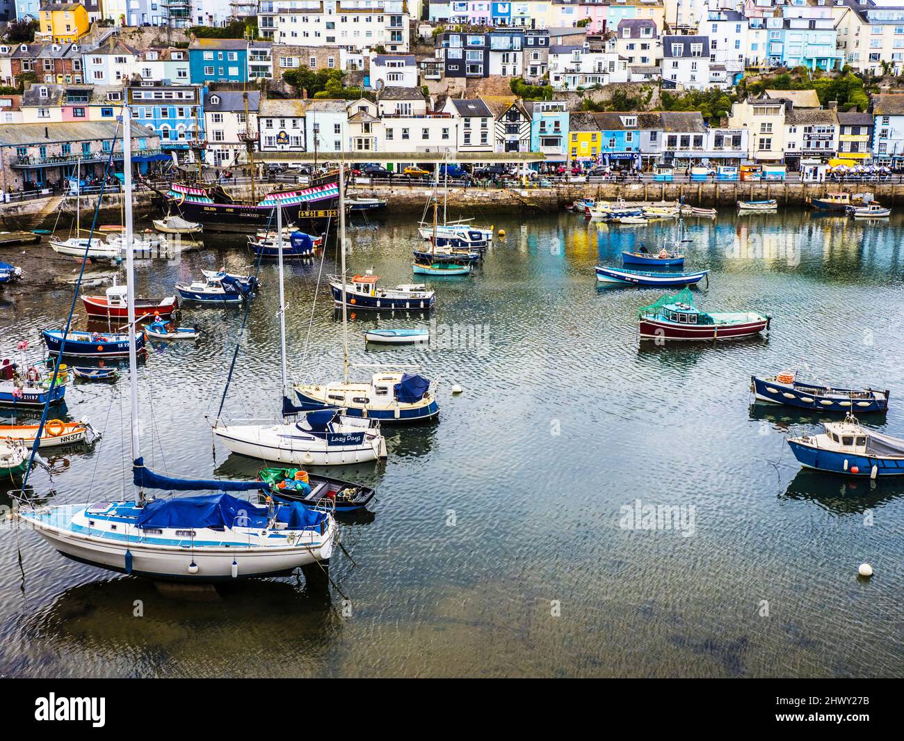 Brixham harbour and town in south Devon Stock Photo - Alamy Brixham harbour and town in south Devon Stock Photo - Alamy