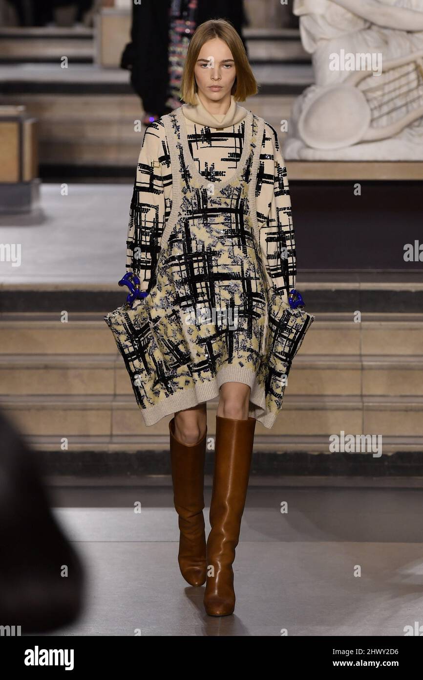 Paris, France on March 7 2022, Model Puck Schrover walks on the runway ...