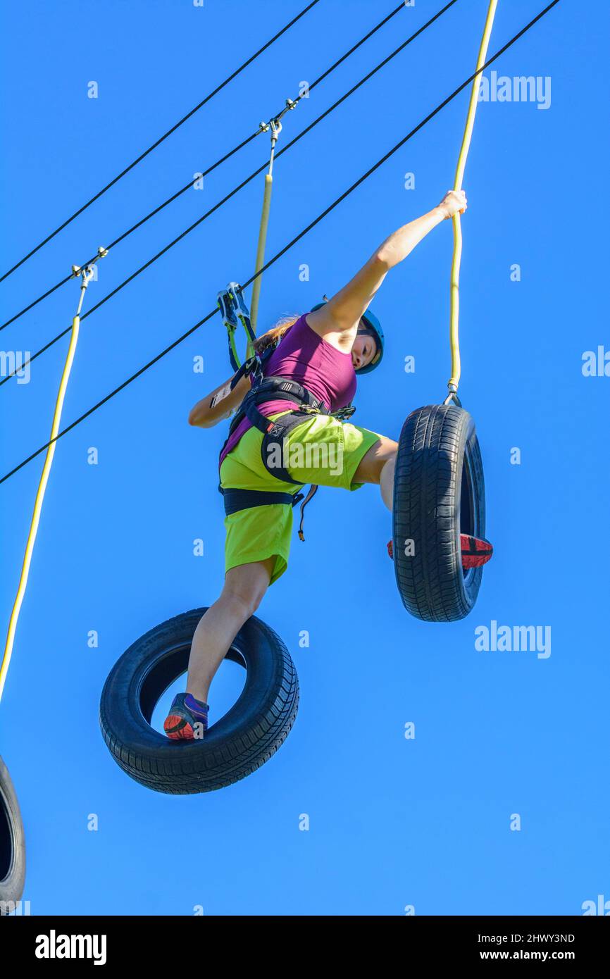 Woman ropes hi-res stock photography and images - Alamy