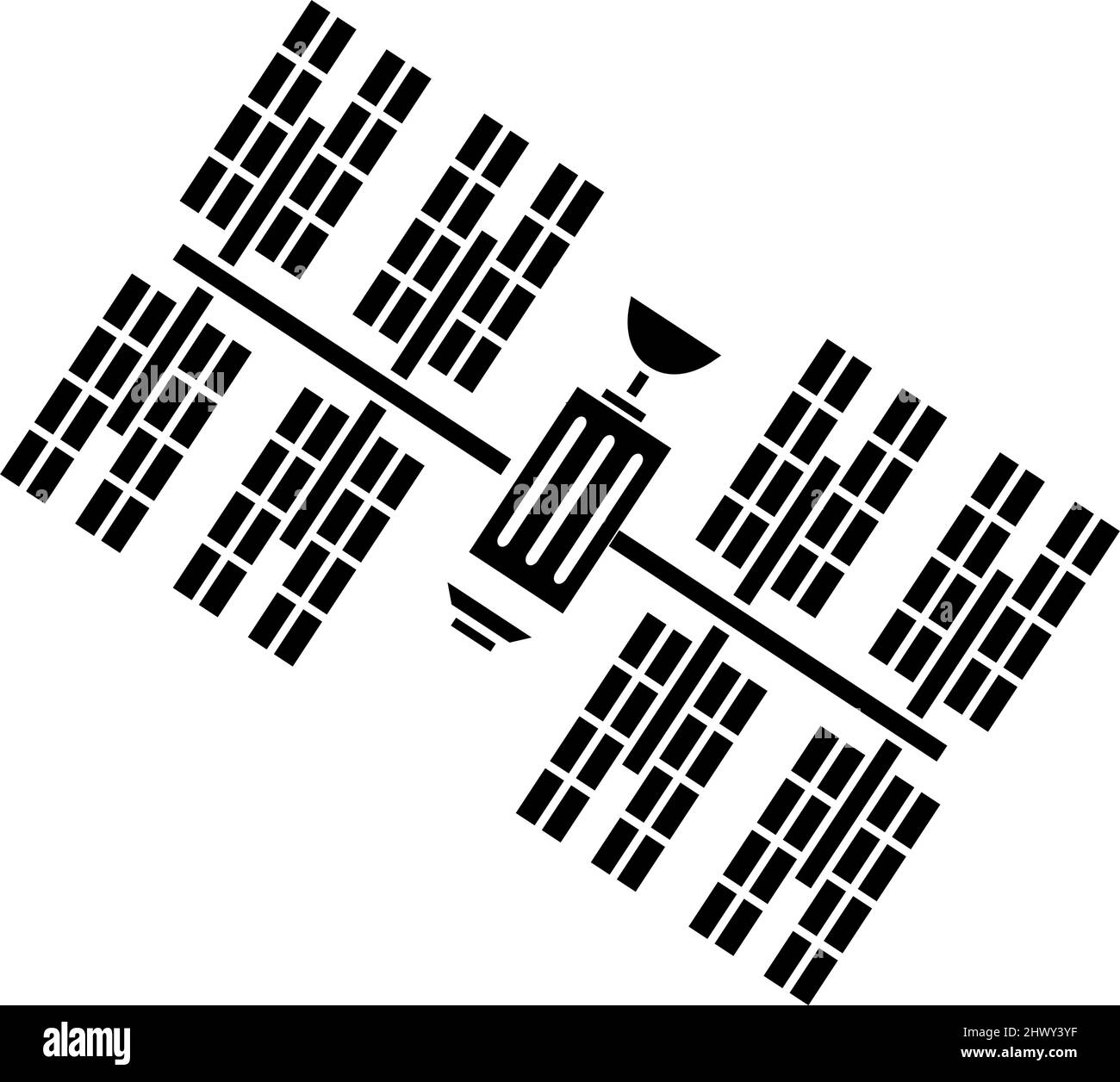 International space station iss icon design template vector isolated ...