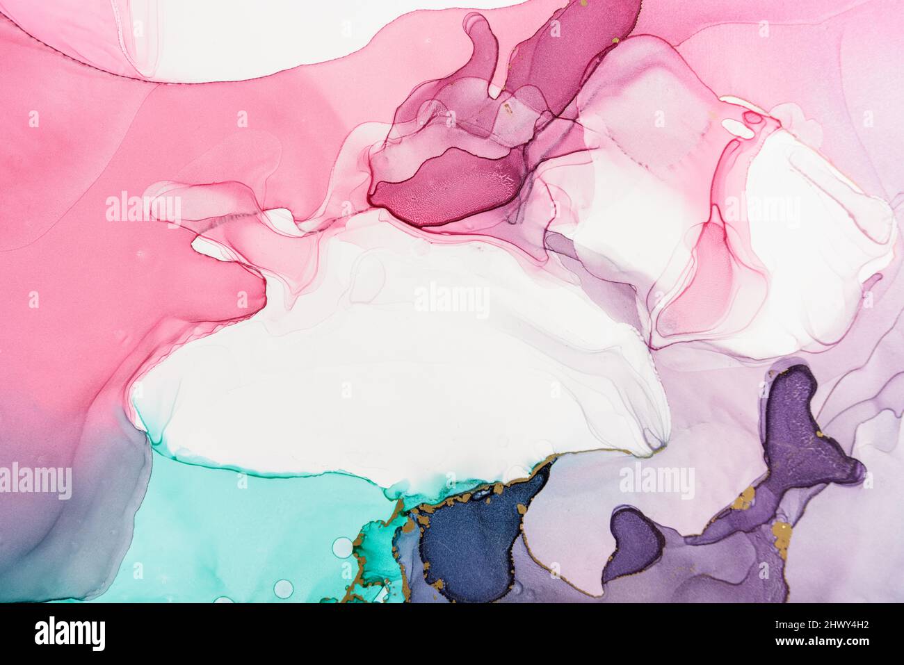 Abstract alcohol ink fluid art background in pink Stock Photo - Alamy