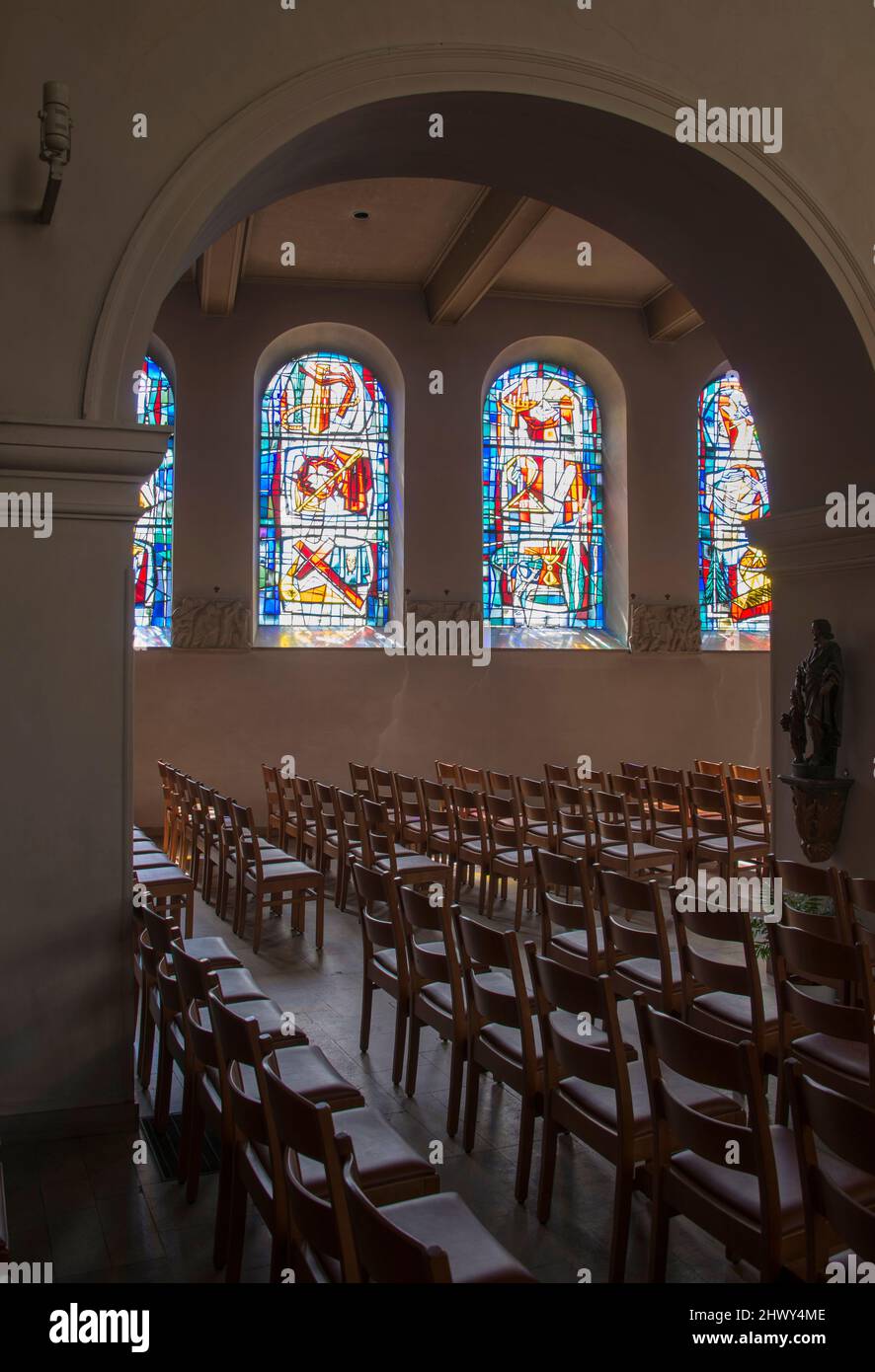windows from inside church Stock Photo - Alamy
