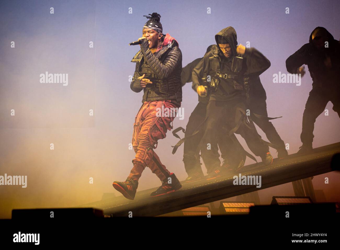 London, UK - February 25th 2022 : KSI performs on stage at Wembley ...