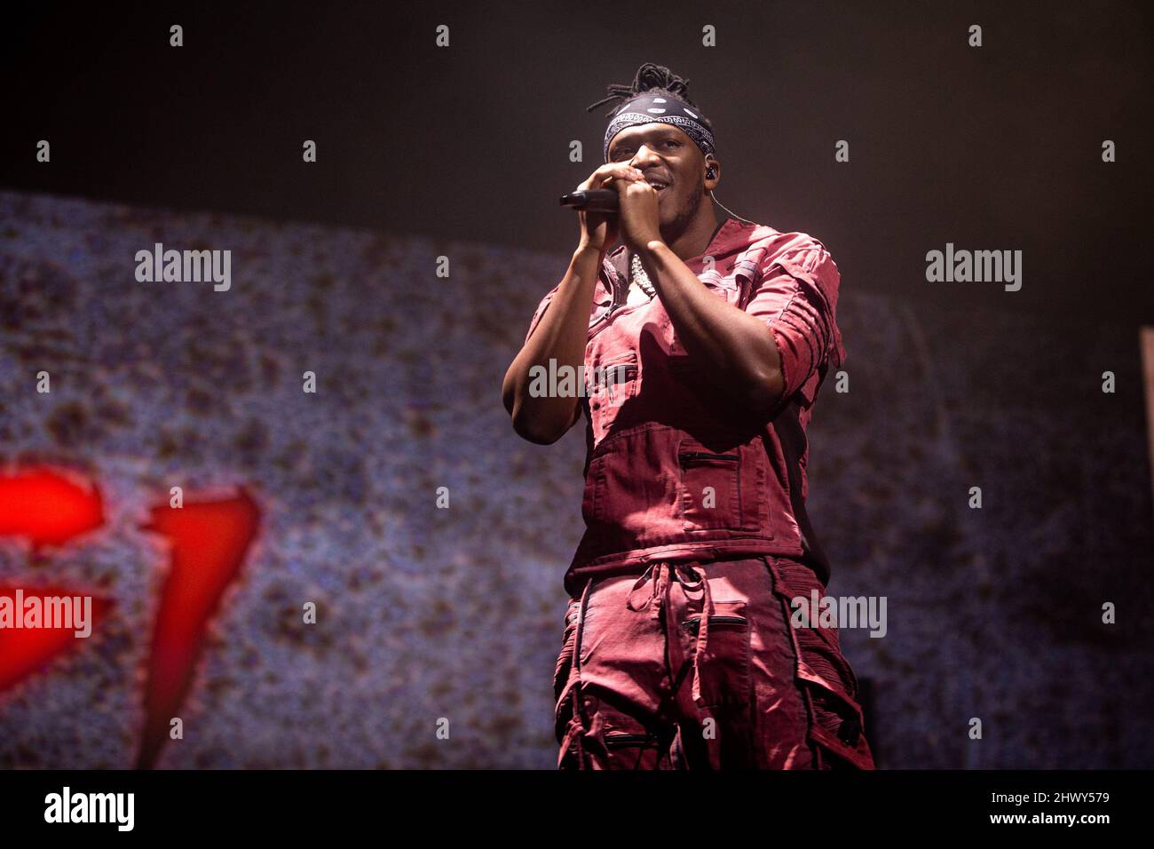 London, UK - February 25th 2022 : KSI performs on stage at Wembley ...