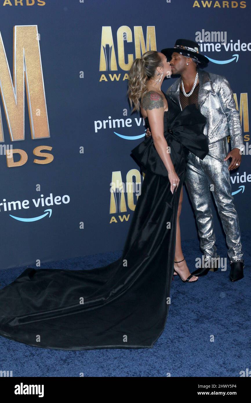 LAS VEGAS - MAR 7: Alexis Gale, Jimmie Allen at the 2022 Academy of ...