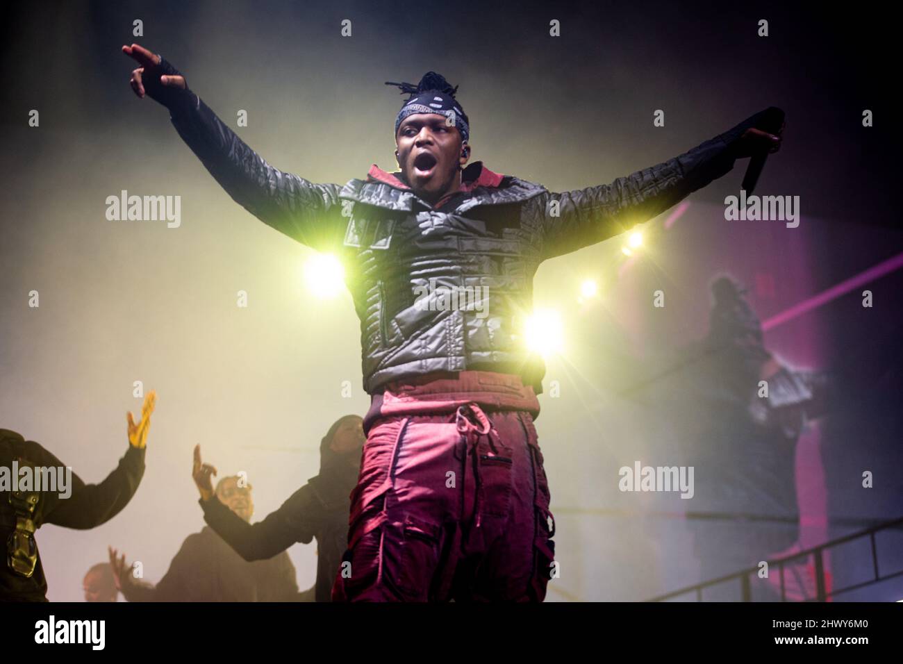 London, UK - February 25th 2022 : KSI performs on stage at Wembley ...