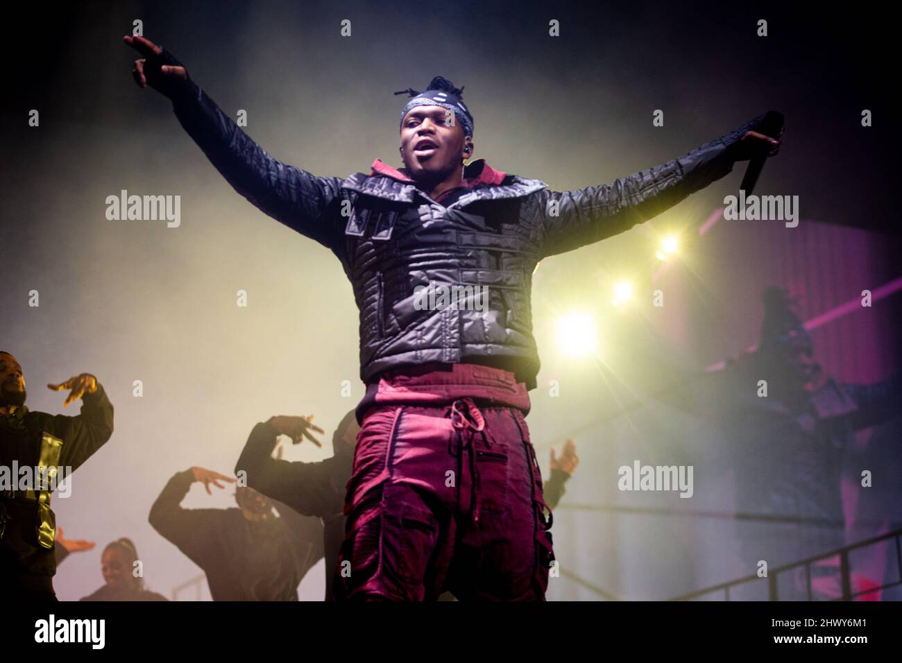 London, UK - February 25th, 2022: KSI performs on stage at Wembley ...