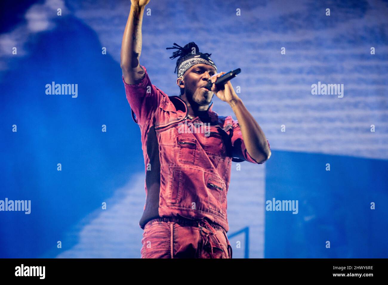 London, UK - February 25th, 2022: KSI performs on stage at Wembley ...