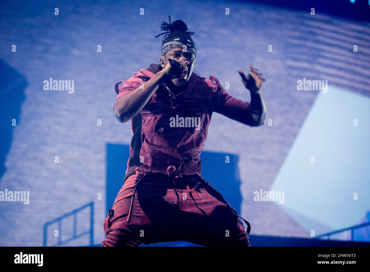 London, UK - February 25th, 2022: KSI performs on stage at Wembley ...